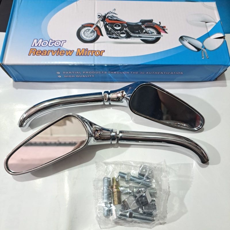 Jual SPION MIROR HD PNP HONDA UNIVERSAL KACA SIPON FULL CHROME HARLEY ...