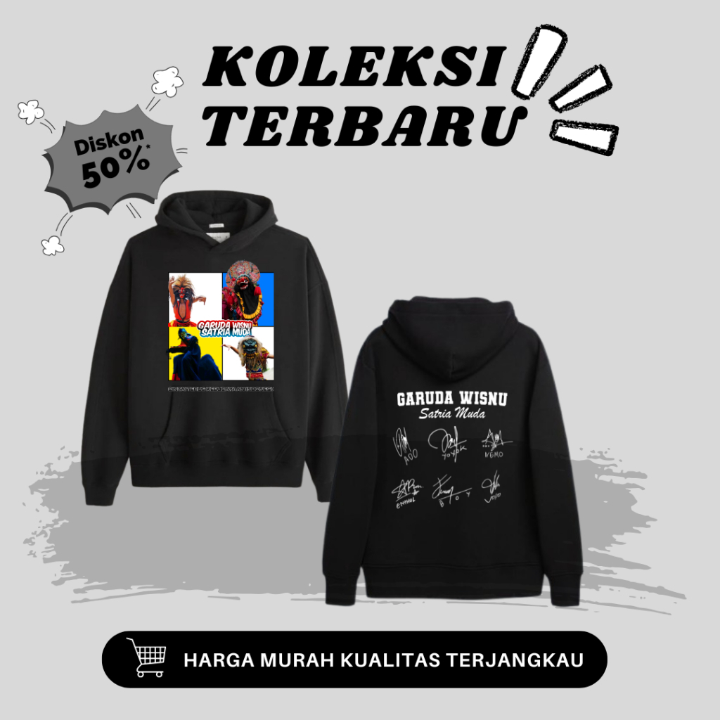 Jual Promo Hoodie Tanda Tangan Tim Gwsm Sweater Hitam Garuda Wisnu ...