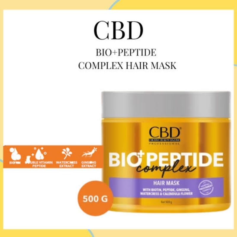 Jual CBD Bio+ Peptide Complex Hair Mask 500ml | Shopee Indonesia