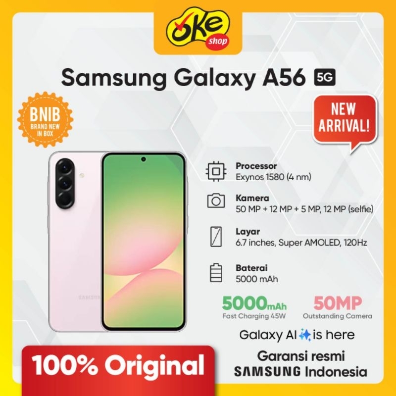 Jual Sansung Galaxy A56 5G - Garansi Resmi Samsung Indonesia | Shopee ...