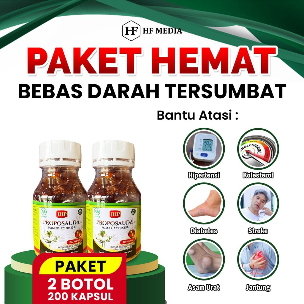 Jual PROPOSAUDA ORIGINAL Obat Bebas Darah Tersumbat -Paket Hemat 2 ...