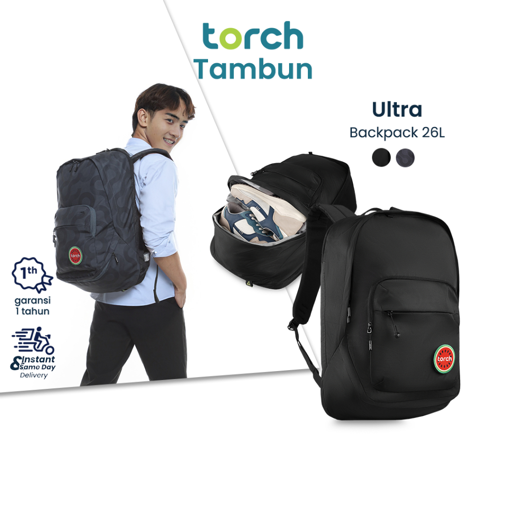 Jual TORCH Ultra 26 Liter Backpack Tas Ransel Muat Laptop Kerja Sekolah ...