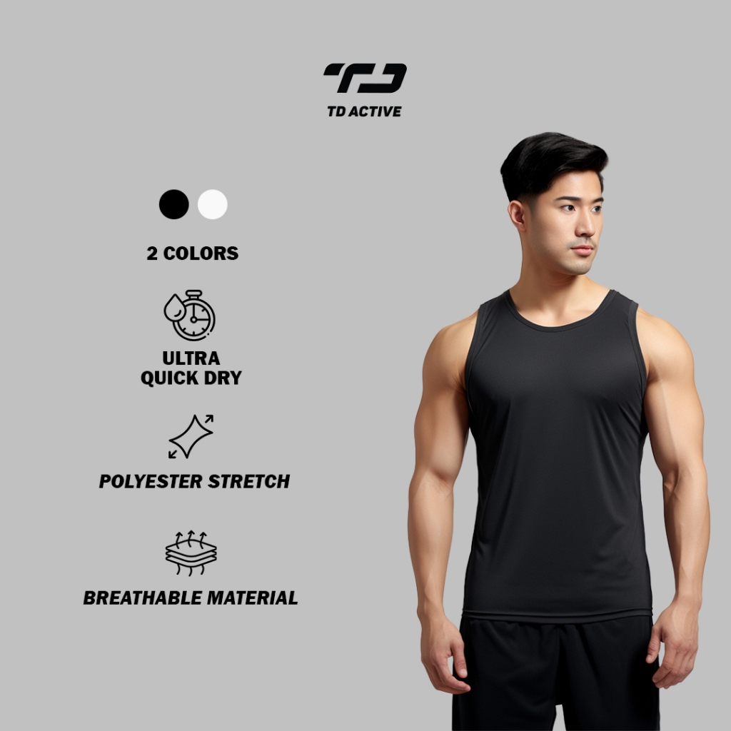 Jual Muscle Tank Top Hitam Pria polos hitam MSA35 putih MSA34 | Shopee ...