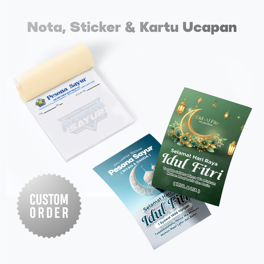 Jual Paket Request Nota Sticker Ucapan | Shopee Indonesia