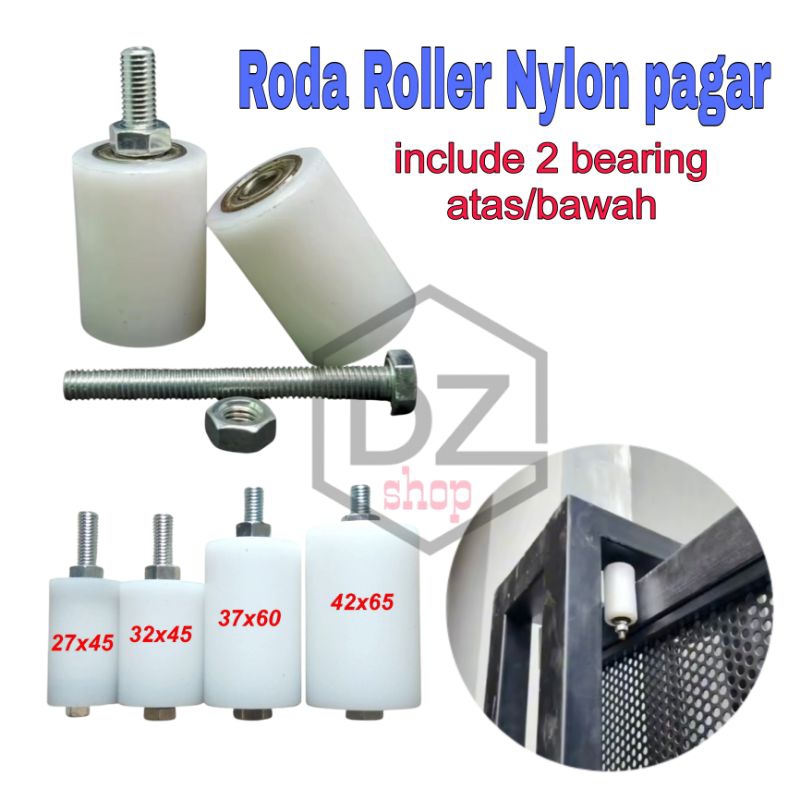 Jual Roda Roller Nilon / Roler Pintu Pagar Stainless/bearing pintu ...