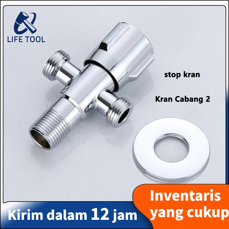 Jual Life tool/SUS 304 stop kran/Kran Cabang 2/Kran Closet Wastafel Shower kualitas bagus 1 ...