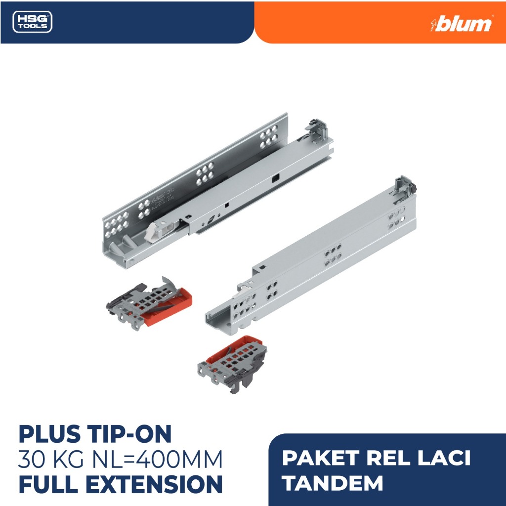 Jual BLUM PROMO PAKET LENGKAP REL LACI TANDEM TIP-ON 560H4000T FULL ...