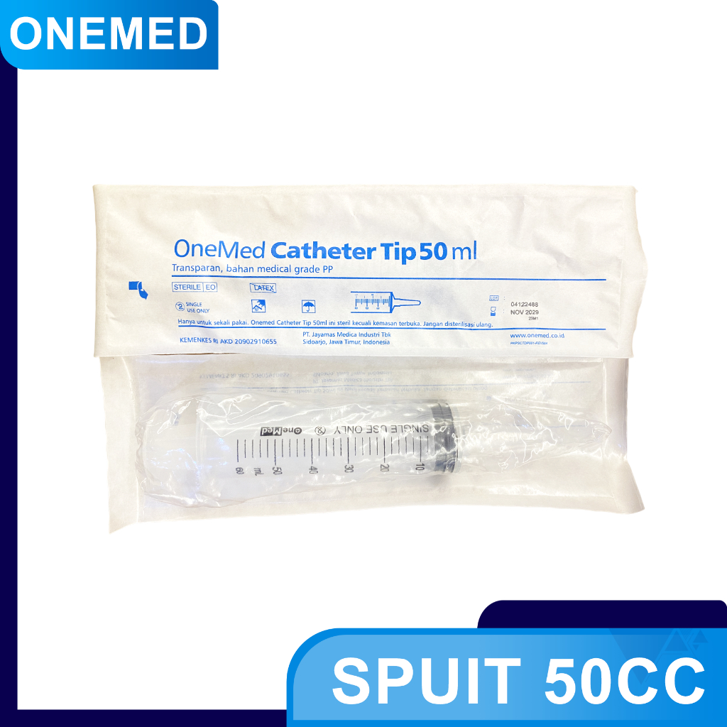 Jual ONEMED FEEDING SYRINGE 50CC CATHETER TIP SPUIT MURAH | Shopee ...