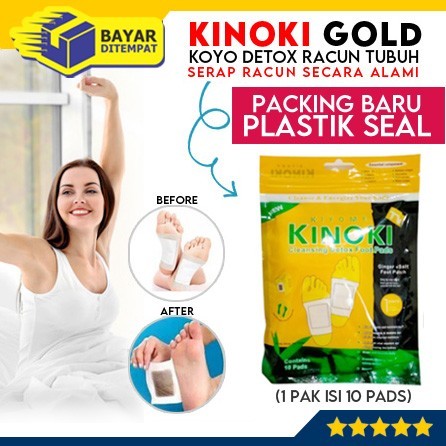 Jual Koyo Kinoki Gold Zippack Kinoki Detox Foot Ginger Pads Ziplock ...