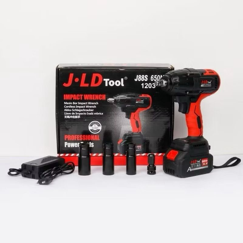 Jual JLD 650NM impact baterai Brushless 88VF Impact Wrench cordless bisa bolak balik 13MM Mesin ...
