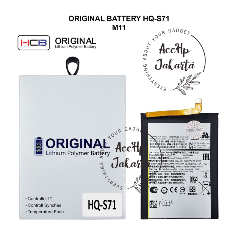 Jual Baterai Batre M11 / M115 / M115F HQ-S71 Battery Batrai Batrei Original 100% Distributor ...