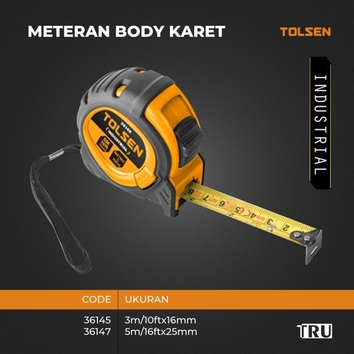 Jual Tape Measure / MEASURING TAPE / Meteran BODY KARET 3m Industrial ...