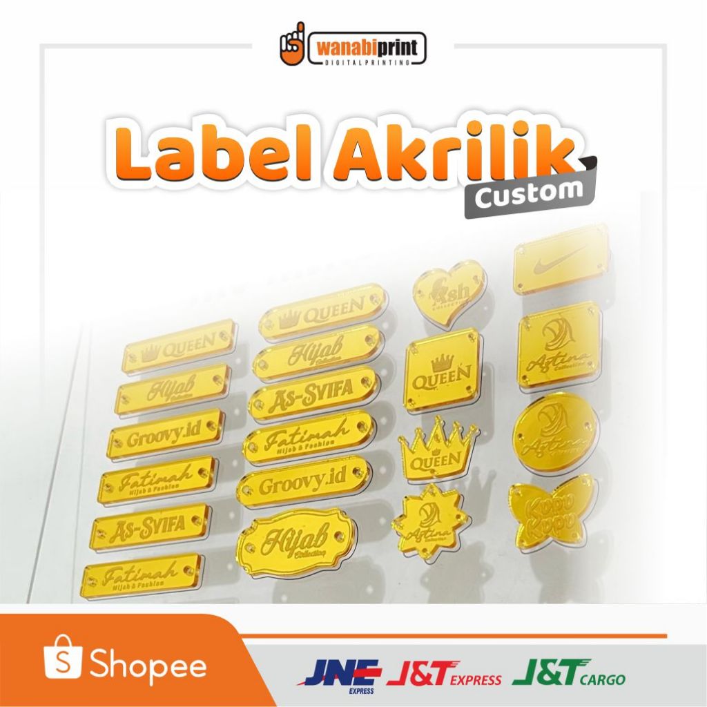 Jual LABEL AKRILIK | LABEL HIJAB AKRILIK | Shopee Indonesia