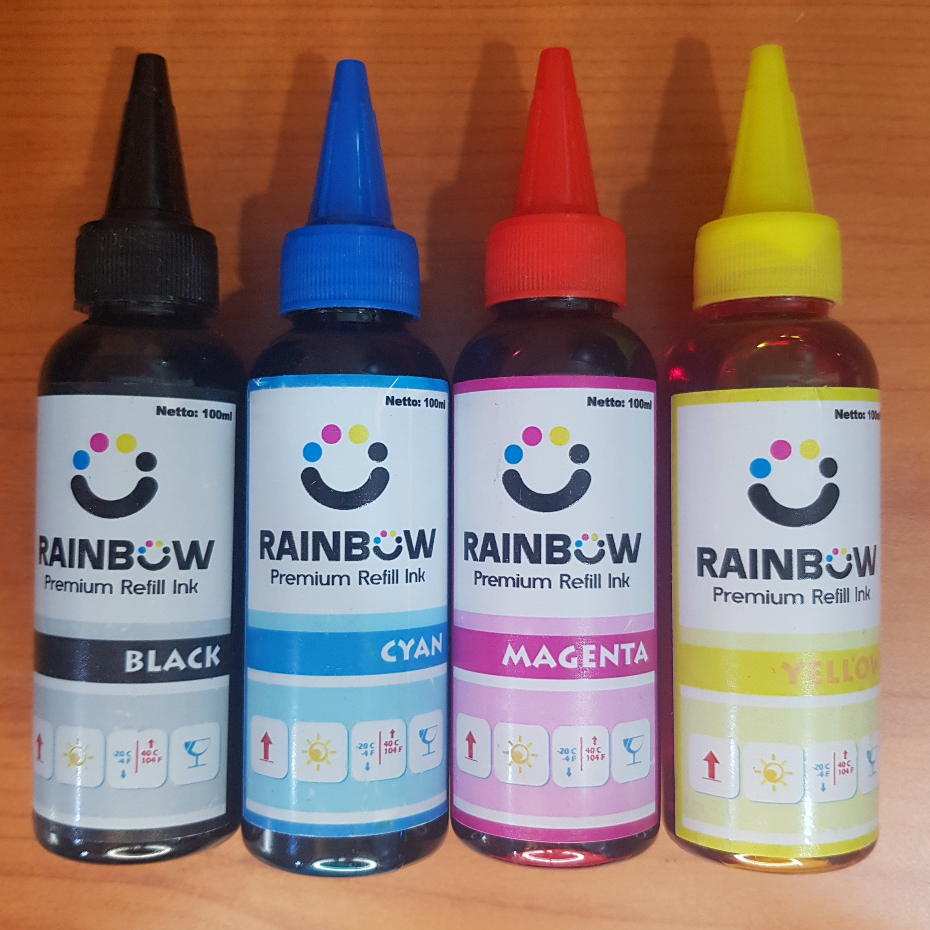 Jual TINTA REFILL CANON 100 ML RAINBOW / TINTA PREMIUM RAINBOW INK / TINTA CANON BOTOL 100ML ...