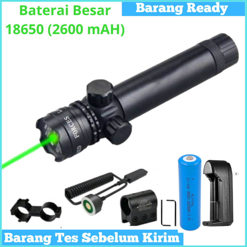 Jual JG-2 Lengkap Laser Senapan Nyala Hijau dan Merah Baterai Besar ...