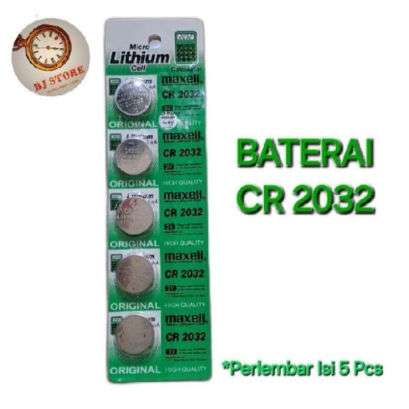 Jual BATERAI JAM TANGAN SKYMAX DIGITAL MAXELL CR 2032 3 V LITHIUM ...