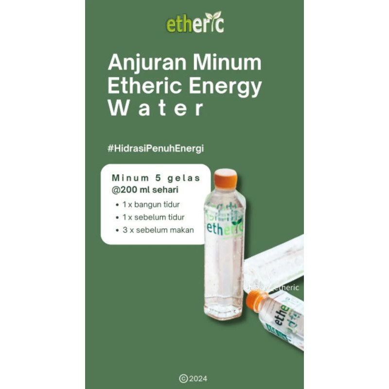 Jual etheric water satu box karton 12 botol 500ml air kesembuhan diatas ...