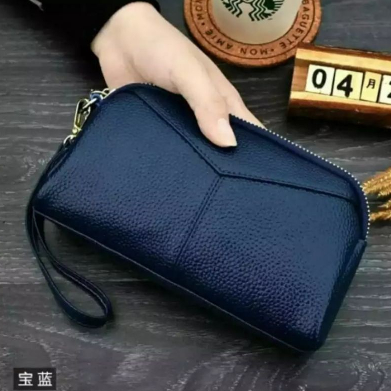Jual Dompet Hp Dan Uang Wanita Kekinian Pouch Serbaguna 2 Resleting ...