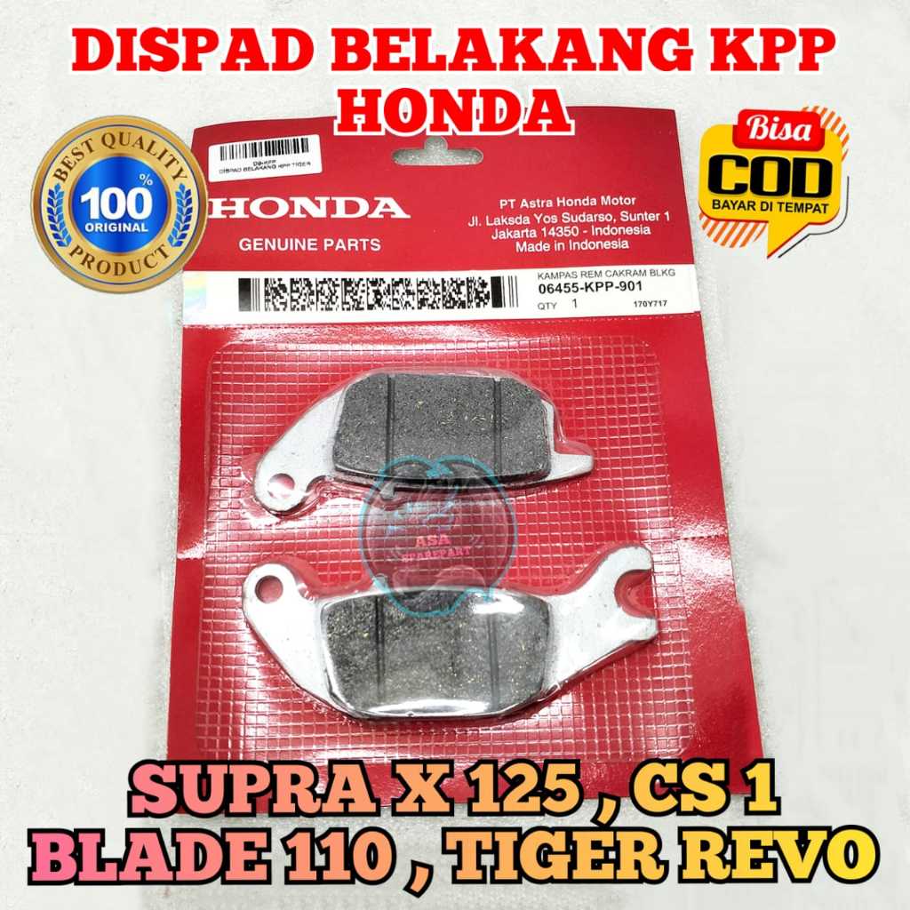 Jual Dispad Cakram Belakang KPP Asli Original Motor Honda Supra X 125 ...