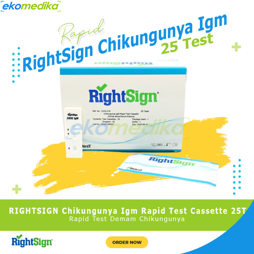 Jual Right Sign Chikungunya Igm Rapid Test Cassette 25T / RIGHTSIGN ...