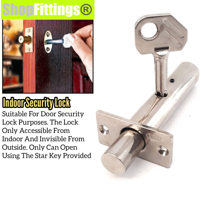 Jual Kunci Baut Keamanan Internal Tunggal Dalam Ruangan Dengan Kunci ...