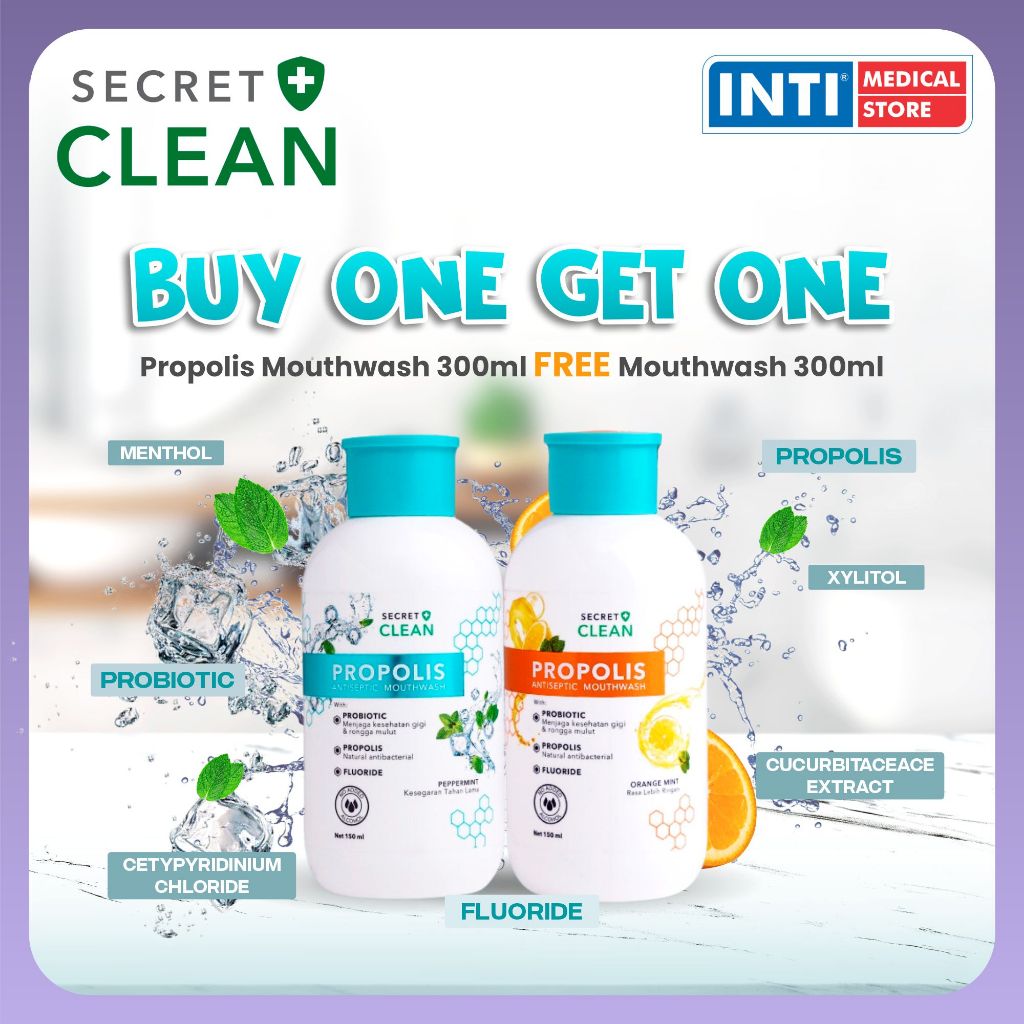 Jual Secret Clean | BUY 1 GET 1 - Propolis Antiseptic Mouthwash 300ml ...