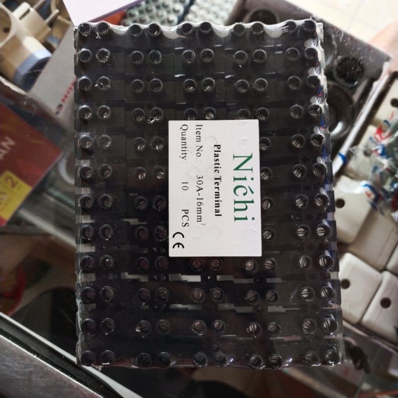 Jual Terminal Block kabel Nichi 10mm & 16mm Hitam | Terminal Kabel TL ...