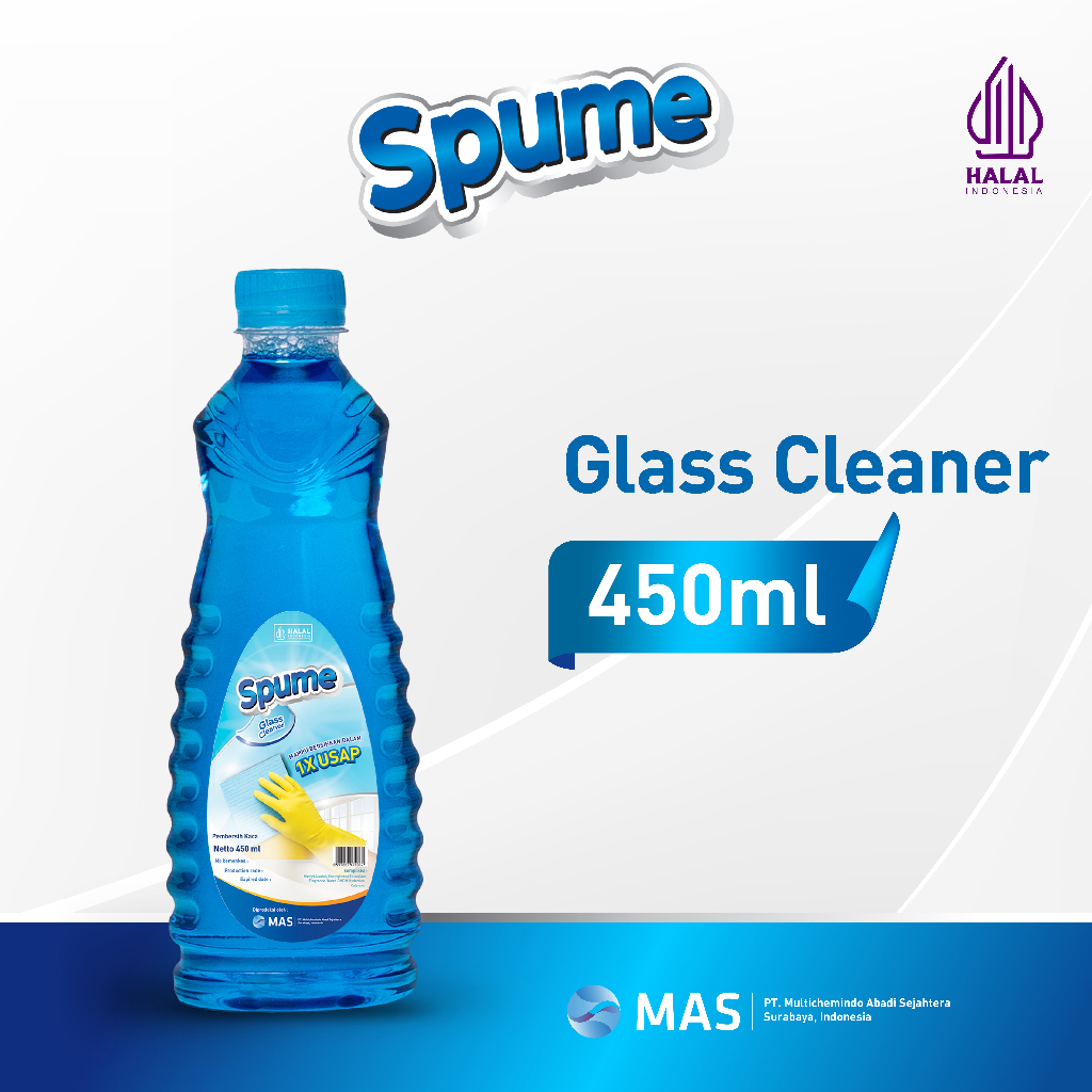 Jual Spume Glass Cleaner cairan pembersih kaca meja 450ML | Shopee ...
