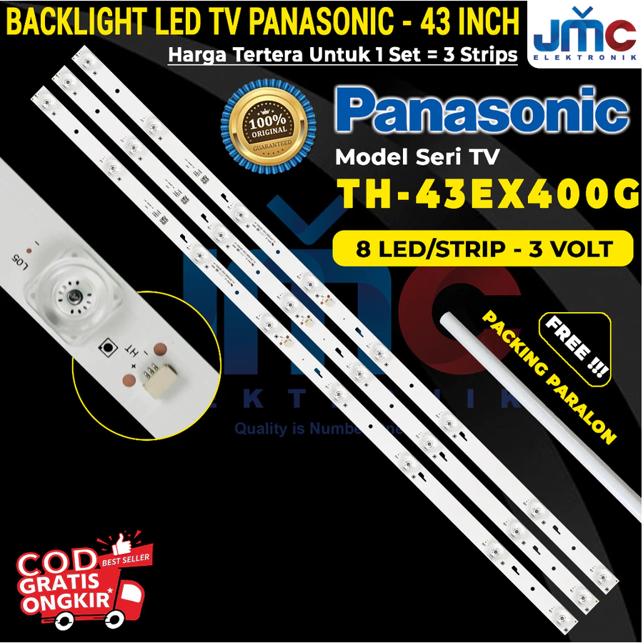 Jual BACKLIGHT TV LED PANASONIC 43 INCH TH-43EX400G TH43EX400G 43EX400G ...