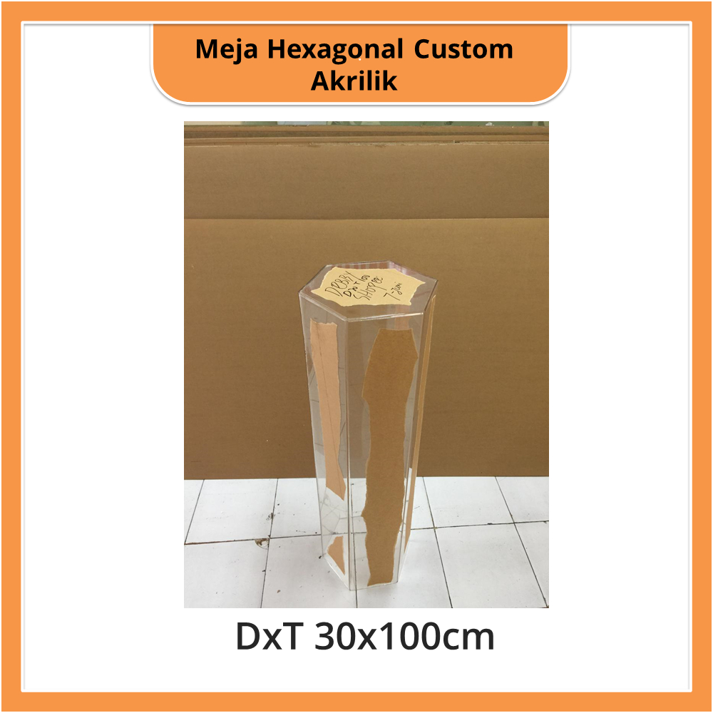 Jual Meja Hexagonal Custom Akrilik DxT 30x100cm | Shopee Indonesia