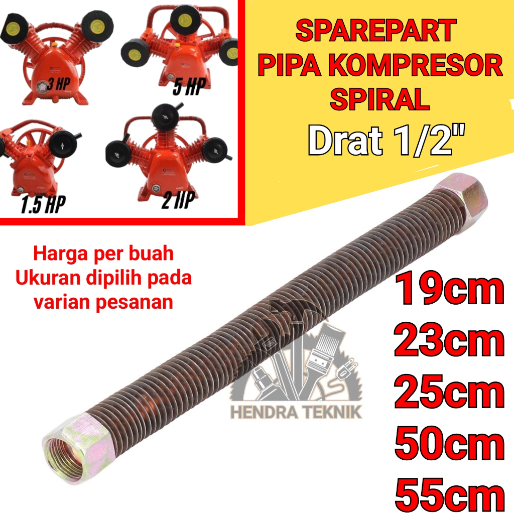 Jual Pipa discharge kompresor 19cm 23cm 25cm 50cm 55cm Pipa bare head ...
