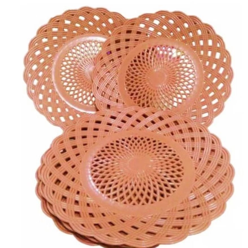 Jual Piring Plastik Motif ROTAN Anyam Unik Piring Makan Saji - Per Lusin isi 12 Pcs | Shopee ...