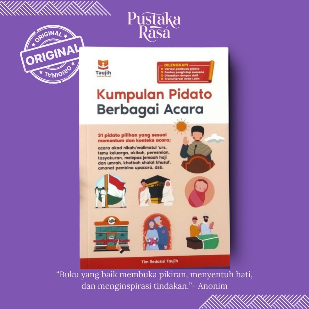 Jual PUSTAKA RASA - Kumpulan Pidato Berbagai Acara Gratis Buku Hadits Arbain Penerbit Taujih ...