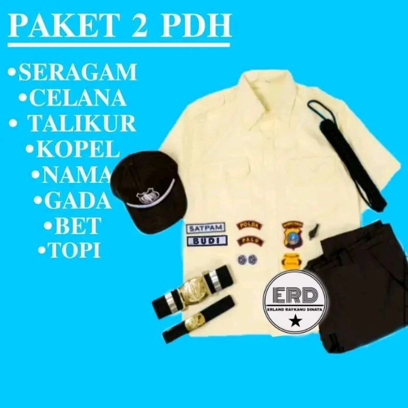 Jual KING BOANKS PAKET LENGKAP BAJU SERAGAM SETELAN PDL PDH SATPAM SECURITY KREM CREAM TERBARU ...