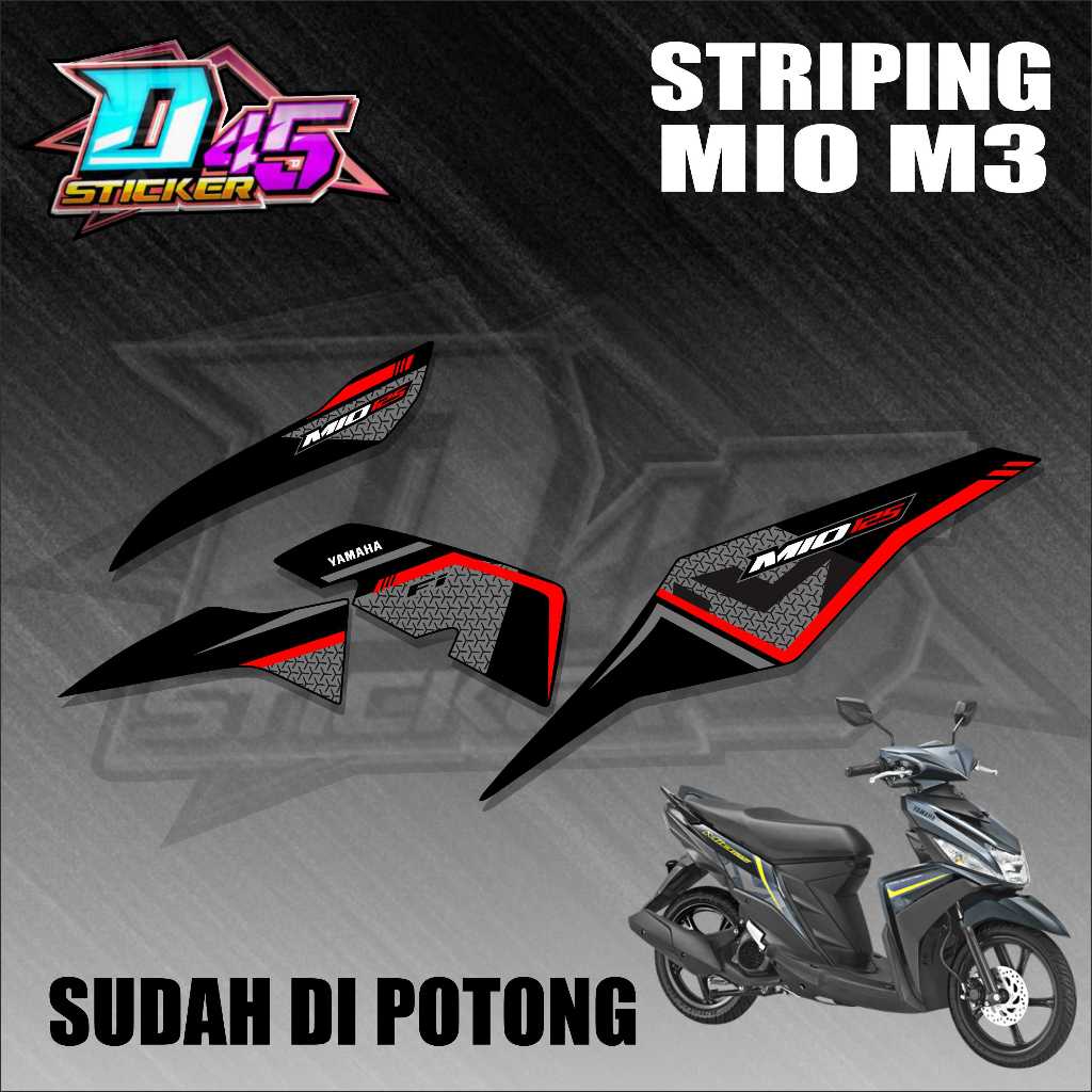Jual Stiker Striping Mio M3 125 Variasi Motor Racing Modifikasi Simple ...