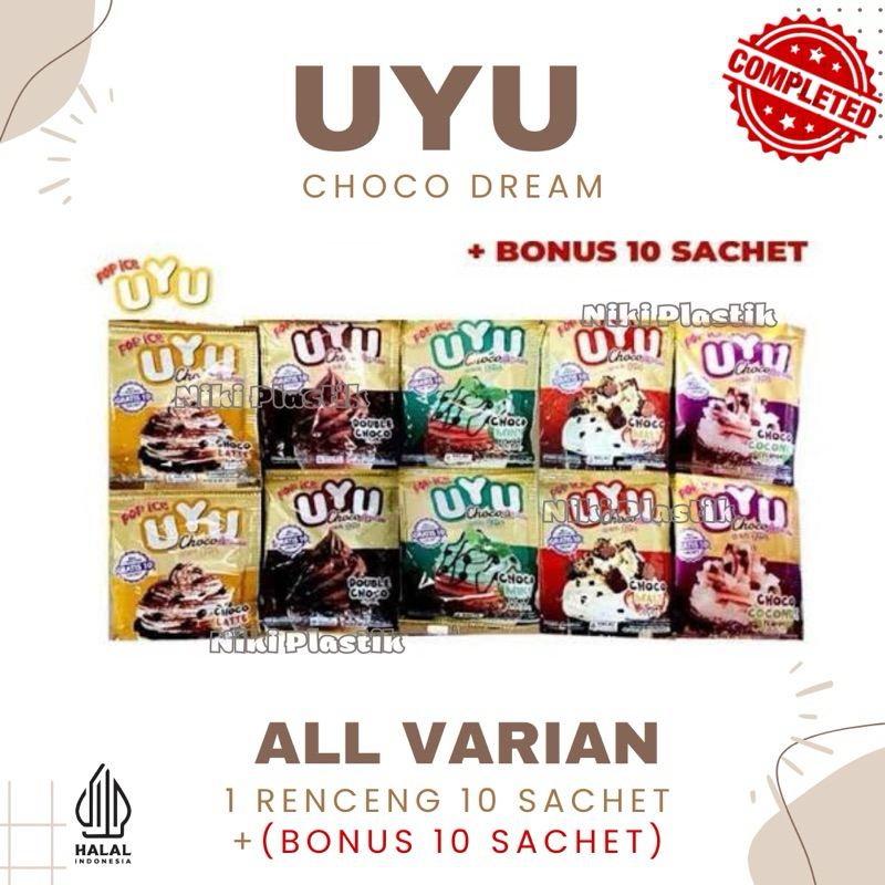 Jual UYU ChocoDream (1 Renceng+BONUS 10 Sachet) & UYU Korean Milky (1 Renceng 10 Sachet) | All ...
