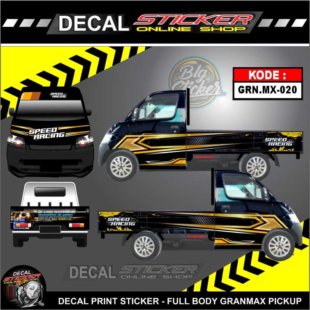 Jual STIKER MOBIL PICKUP GRANMAX STICKER DECAL PRINT FULL BODY VARIASI ...