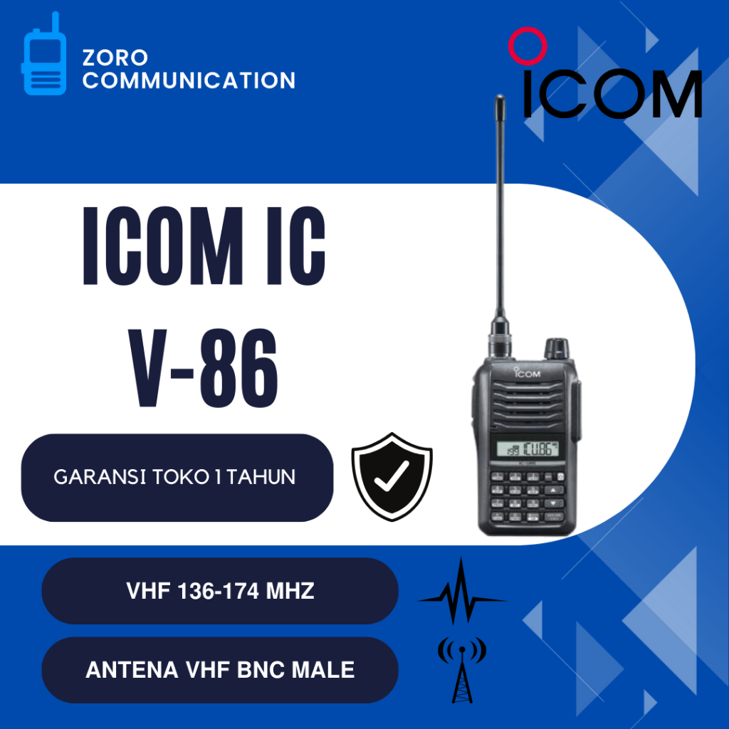 Jual Icom IC-V86 Handy Talky VHF Original Garansi Toko 1 Tahun - HT Icom V86 | Shopee Indonesia