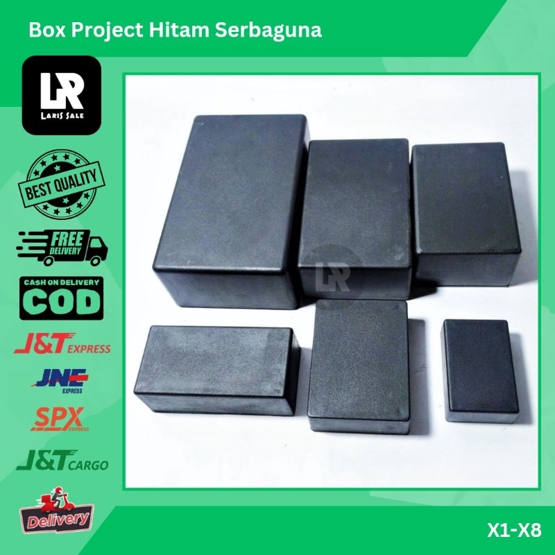 Jual Box Project Elektronik Kotak Hitam Serbaguna X1 X2 X3 X4 X5 X6 ...