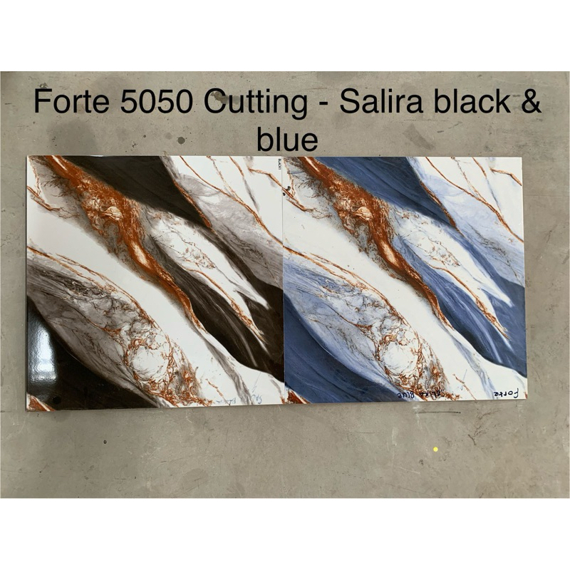 Jual Keramik 50x50 Forte Salira Black | Salira Blue | Keramik Cutting ...