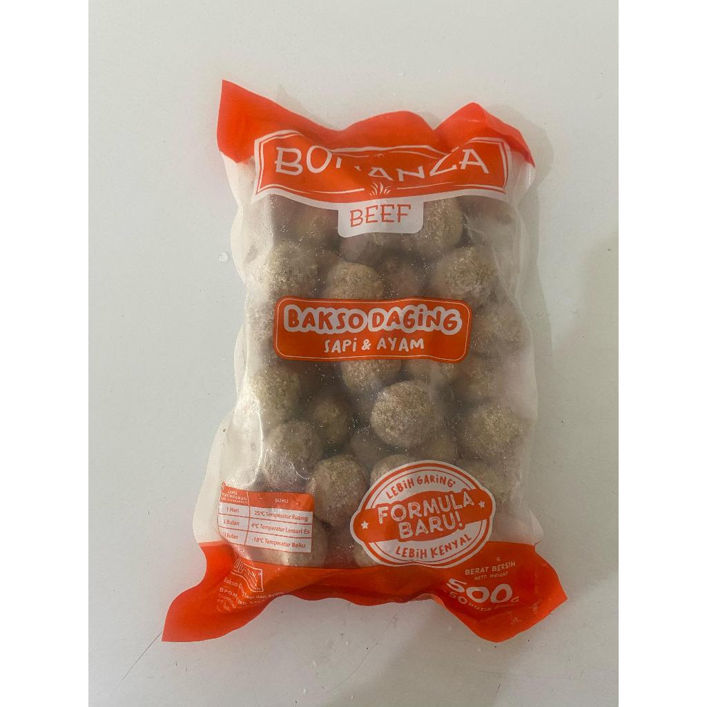Jual bakso ayam sapi premium bonanza 500 gr kemasan baru | Shopee Indonesia
