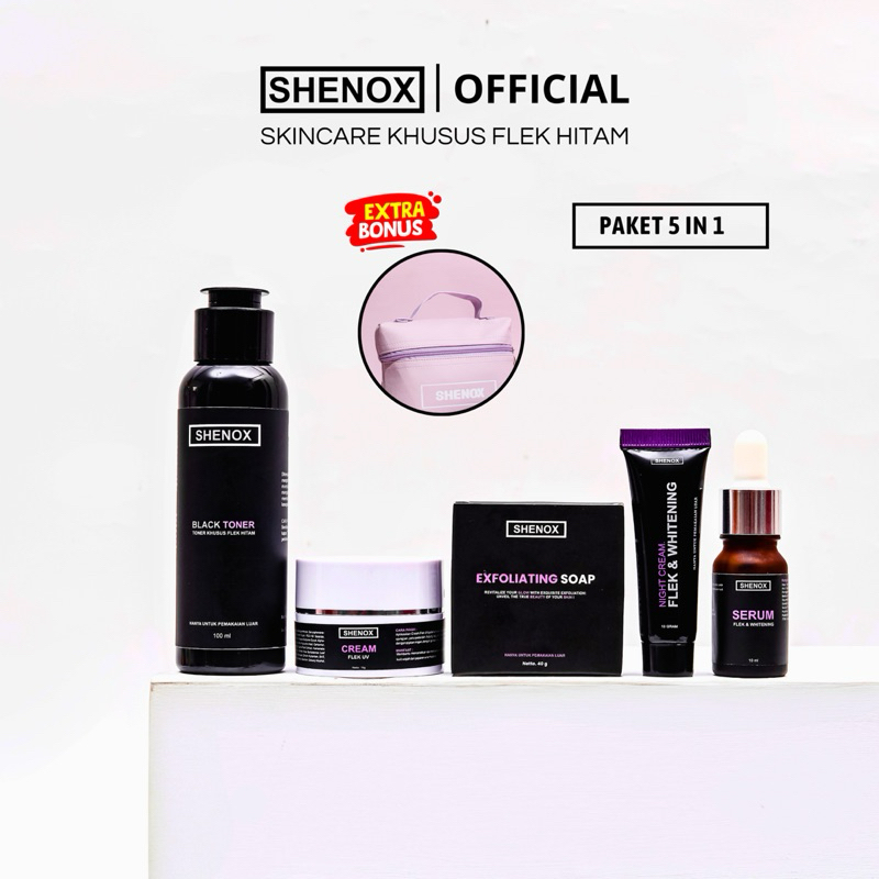Jual Shenox Skincare Flek Hitam 5 in 1 Dark Spot Melasma Bekas Jerawat Resmi BPOM | Shopee Indonesia