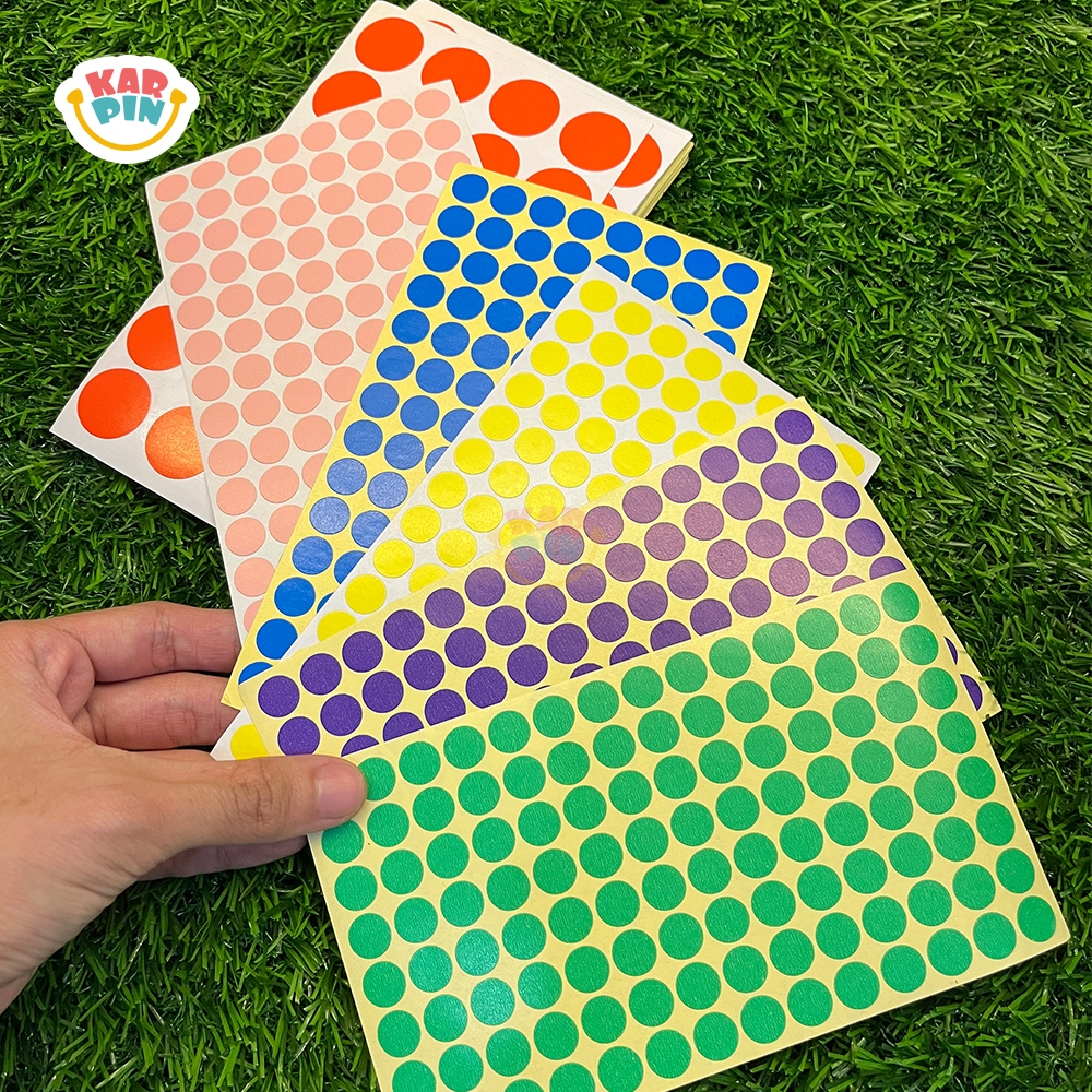 Jual [Karpin] Stiker Dot 1cm / 2cm Mainan Edukasi Anak Sticker Tempel ...