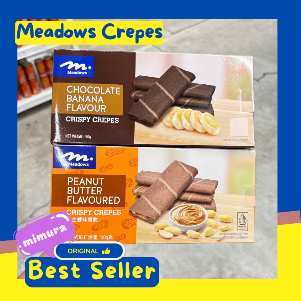 Jual Meadows Crepes Crispy Banana Chocolate Peanut 90gr Makanan Ringan ...