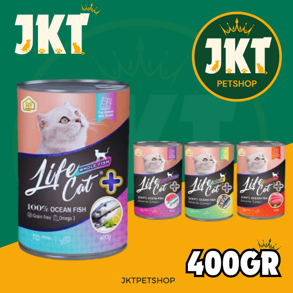 Jual LIFE CAT PLus Kaleng 400gr Makanan Kucing basah | Shopee Indonesia
