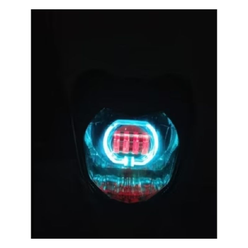 Jual Lampu Biled Daymaker LED Lensa 4 Mata Byson Karbu Komplit Cahaya ...