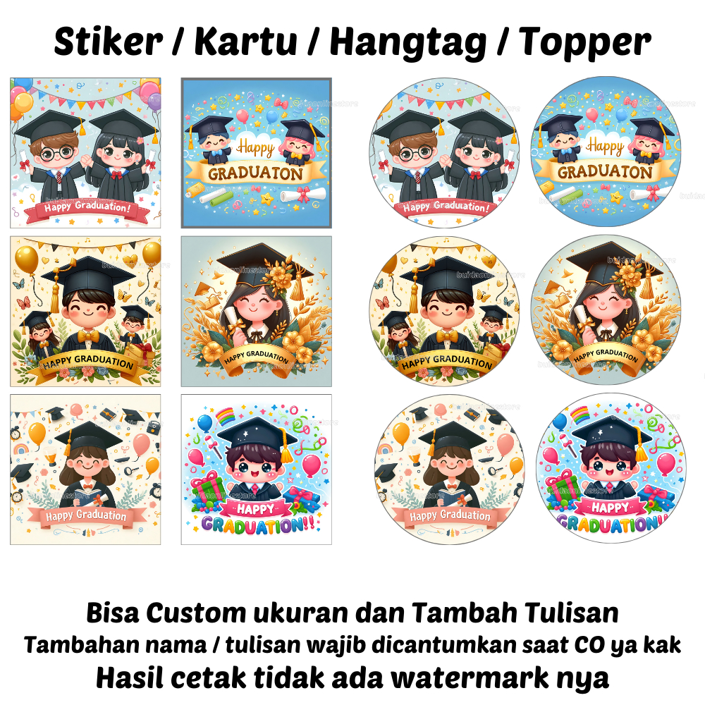 Jual Label Sticker Stiker / Kartu Ucapan / Topper / Hangtag Happy ...