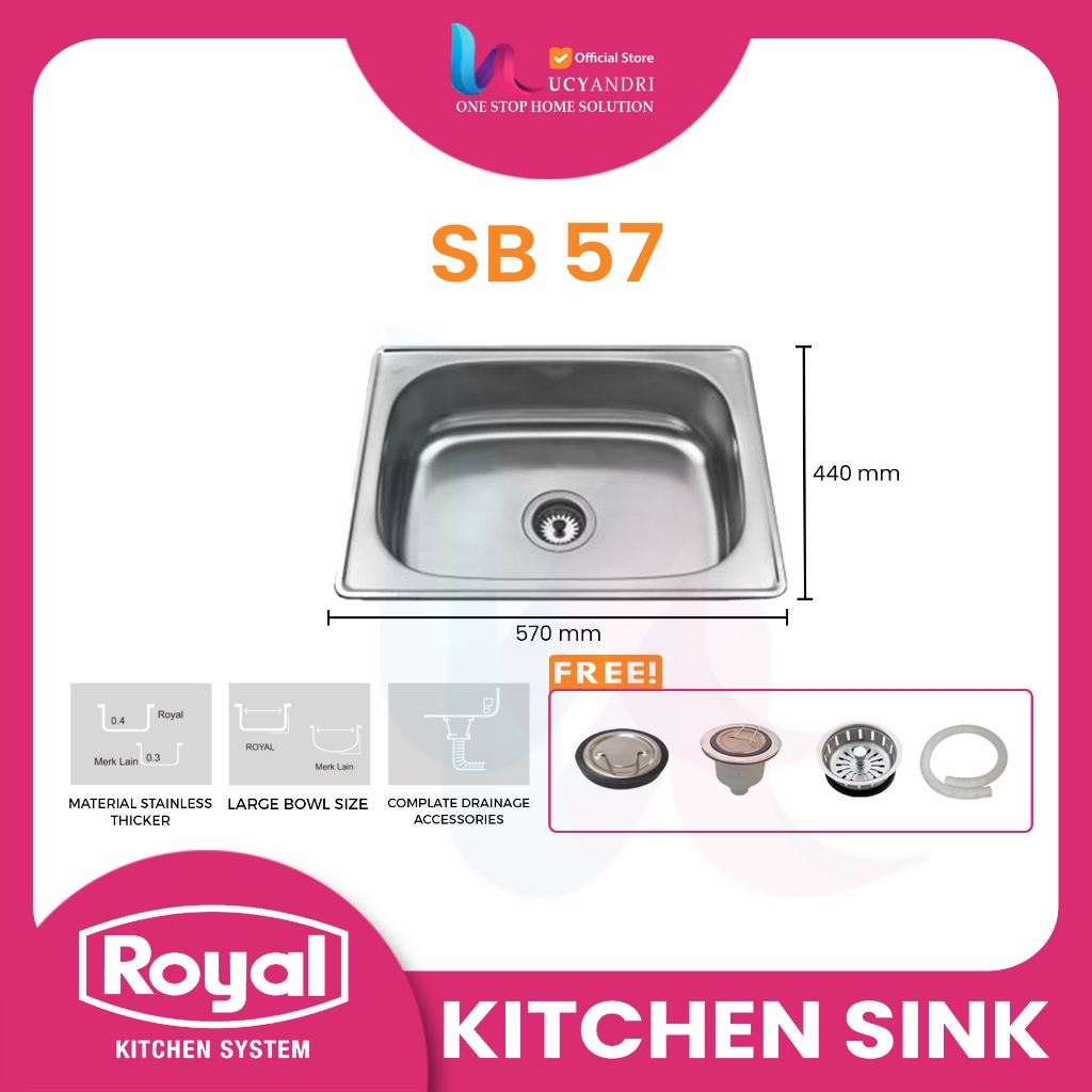 Jual KITCHEN SINK ROYAL SB 57 | Shopee Indonesia