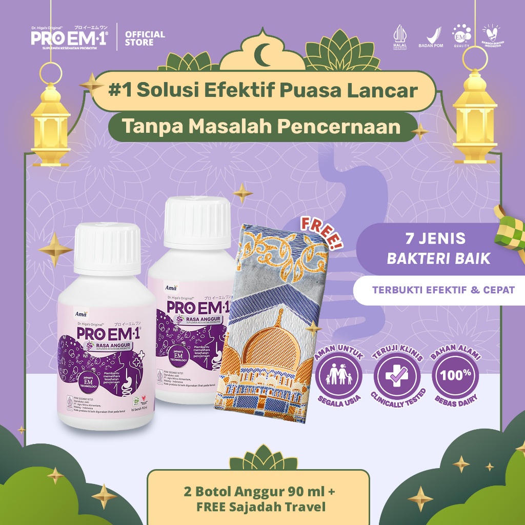 Jual [SPECIAL LIVE GIFT] [2 GUT 2 Be True Pack] 2 Botol PROEM1 Rasa ...