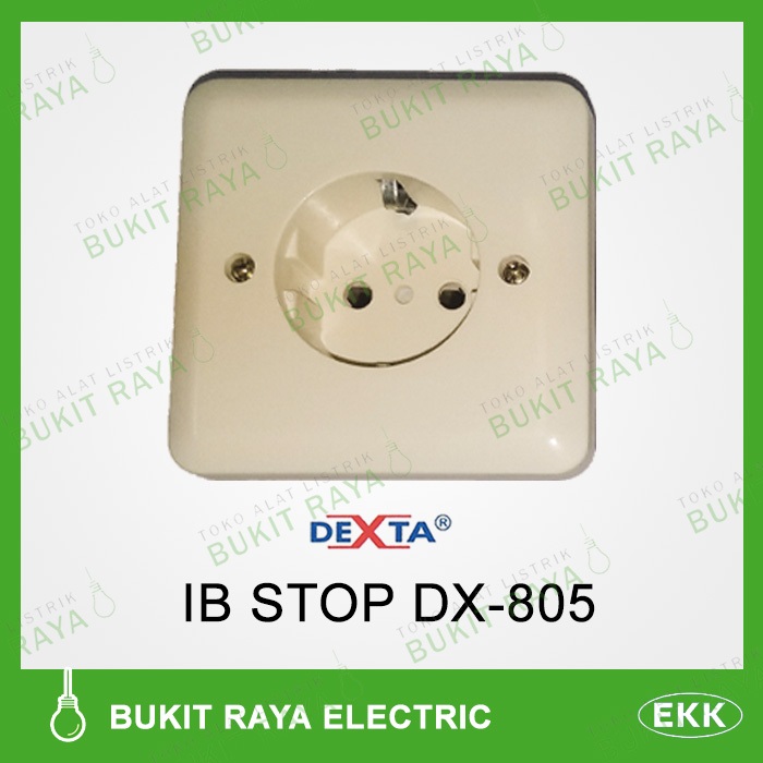 Jual Dexta Stop Kontak IB Stop DX-805 DX805 Cream Socket Outlet ...